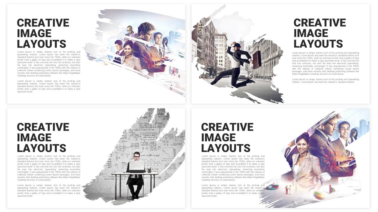 Creative Image Layouts Powerpoint and Keynote template | SlideBazaar Creative Image Layouts Powerpoint and Keynote template | SlideBazaar