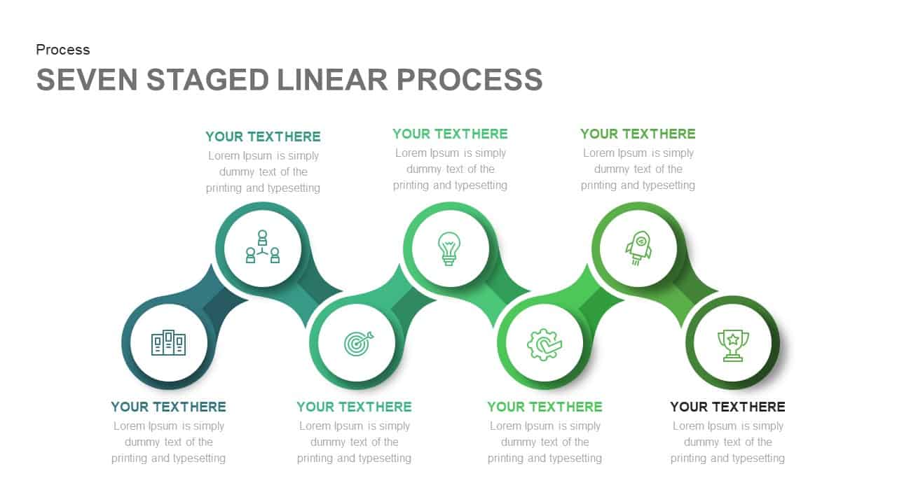 5 Staged Linear Process Diagram PowerPoint Template and Keynote 5 Staged Linear Process Diagram PowerPoint Template and Keynote