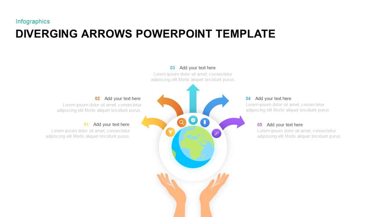 Diverging Arrows Template for PowerPoint & Keynote Diverging Arrows Template for PowerPoint & Keynote